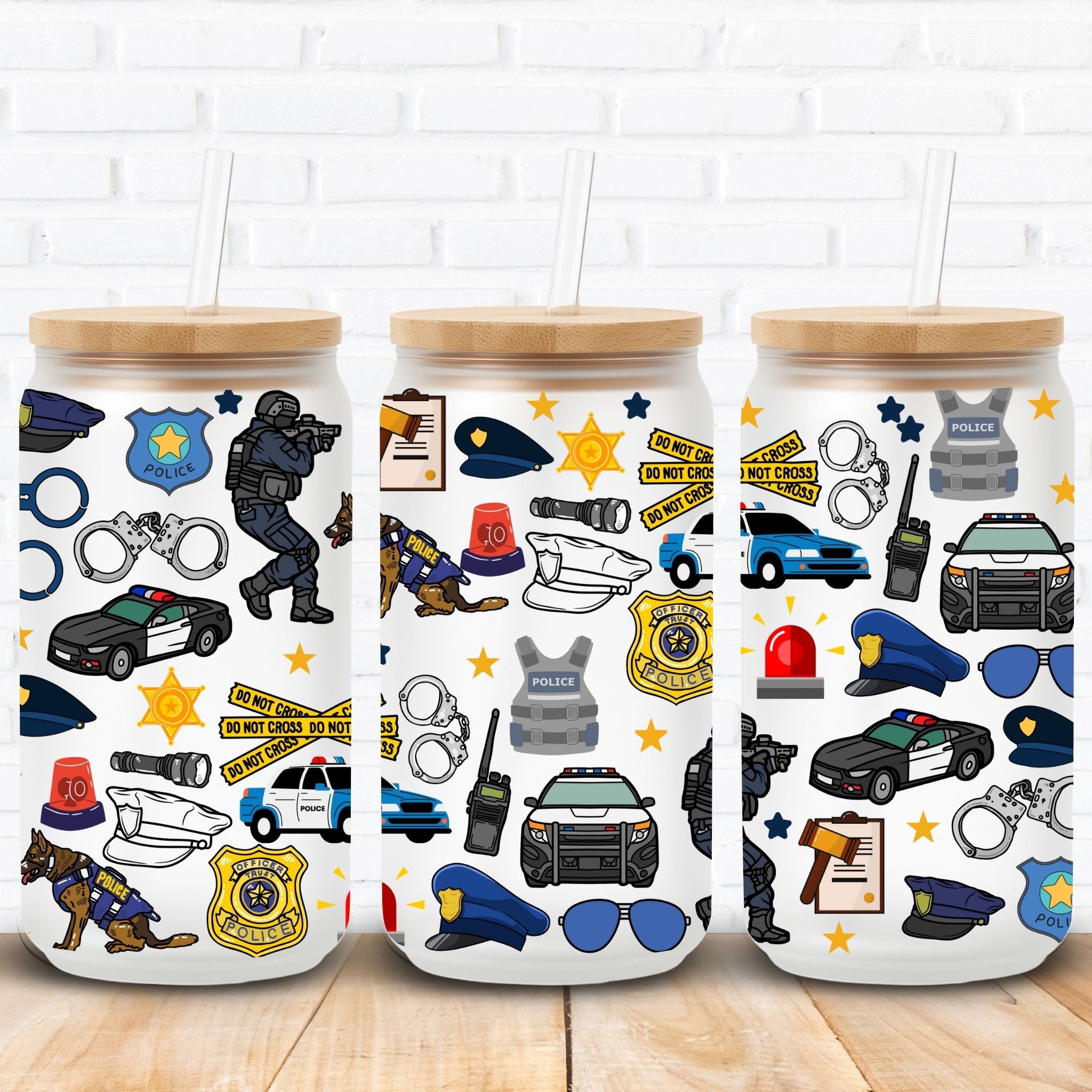 Police SWAT UV DTF Tumbler Wrap Police Law Officer – CraftyCupSupply