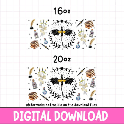 Fourth Wing Fantasy Reader UVDTF Sublimation Digital Download PNG ...