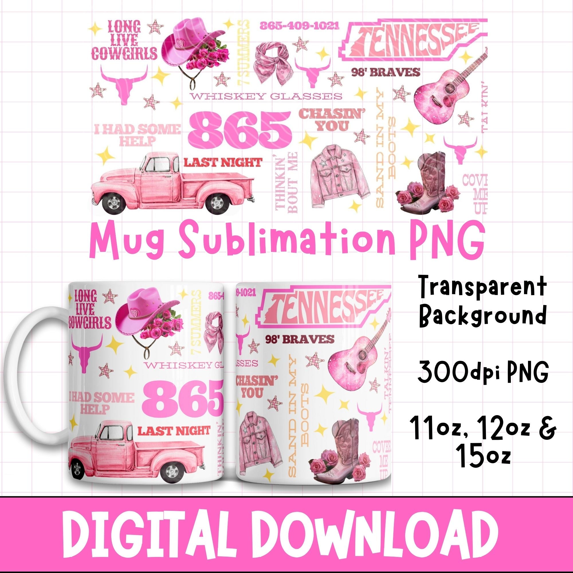 Morgan Wallen Design Mug Sublimation PNG Wrap, Country Music LOver ...