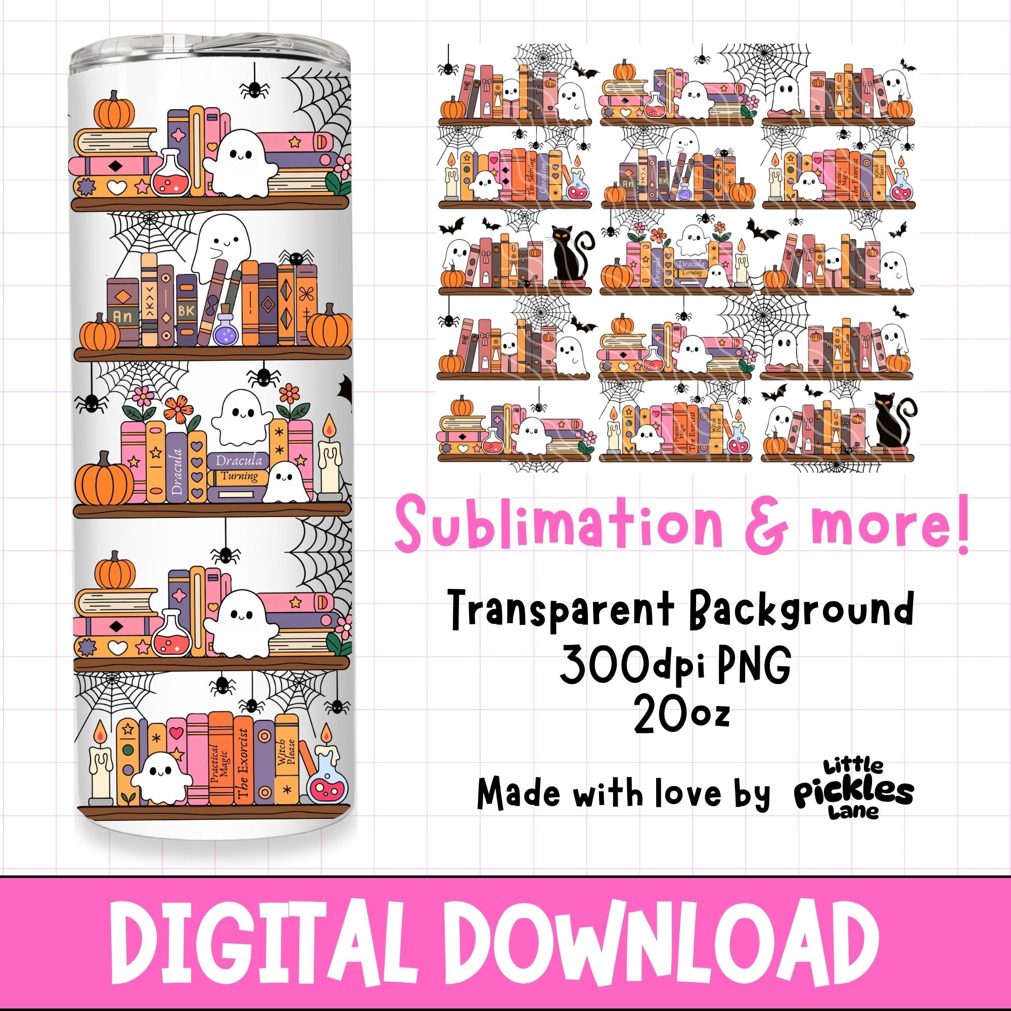 Spooky Thriller Readers, 20oz Bookish Sublimation Wraps – CraftyCupSupply