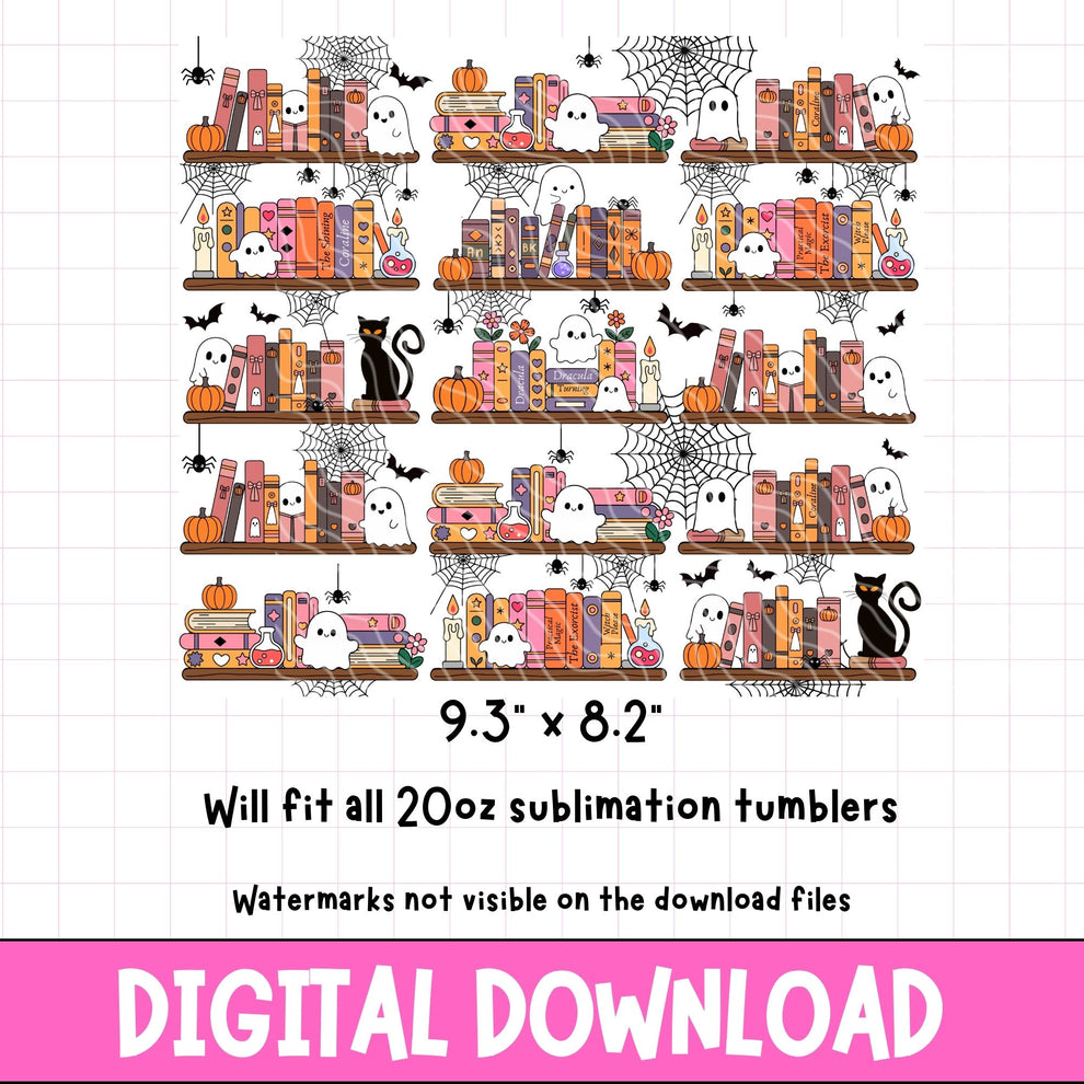 Spooky Thriller Readers, 20oz Bookish Sublimation Wraps – CraftyCupSupply