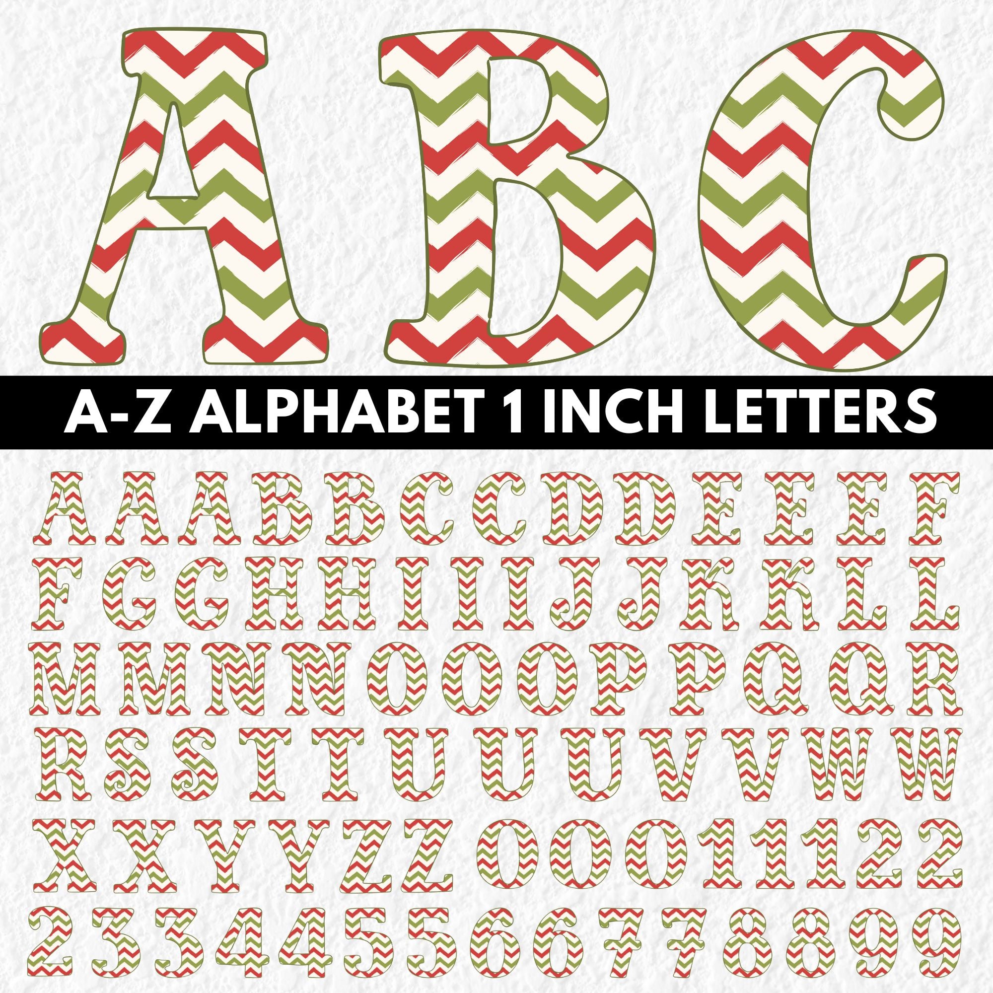 UV DTF Alphabet | A-Z Transfers | Christmas Print Letters – CraftyCupSupply