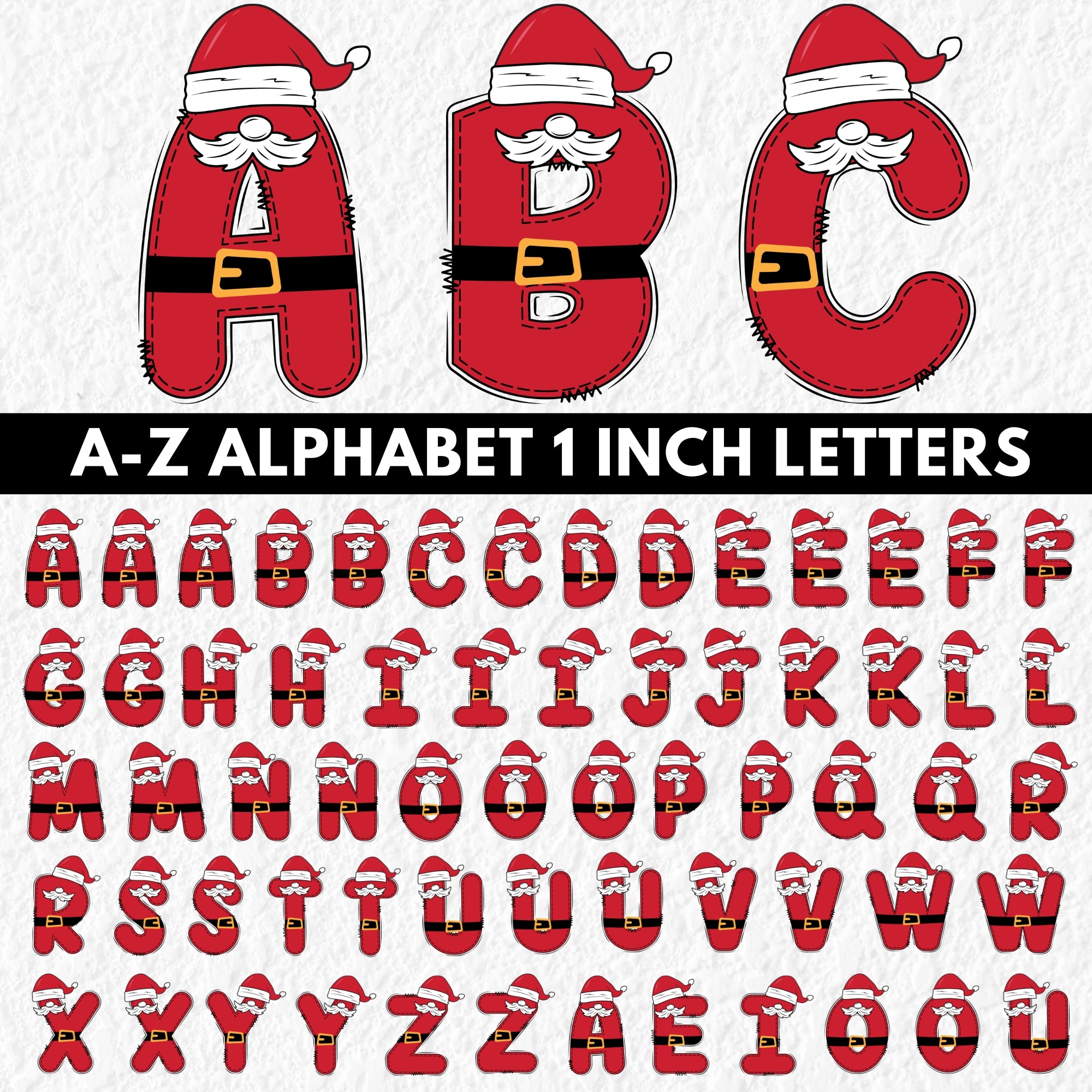 UV DTF Alphabet | A-Z Transfers | Christmas Print Letters – CraftyCupSupply