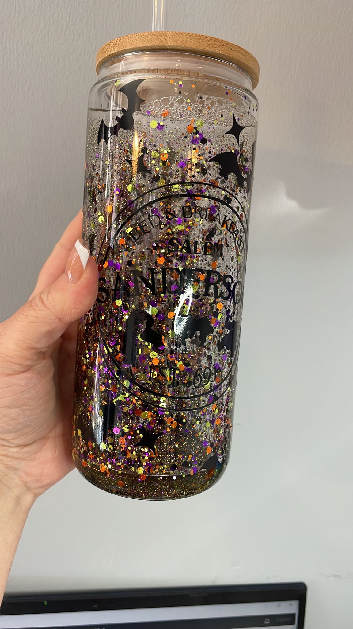 Libby Glass Cans Bamboo Lids | Cups for Vinyl | 16oz – CraftyCupSupply